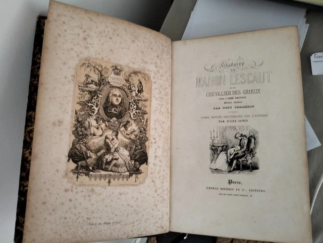 ANCIEN LIVRE 1839 «L’histoire De Manon Lescaut Et Du Chevalier Grieux ...