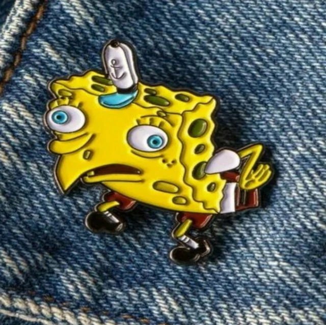SPONGEBOB SQUAREPANTS MOCKING Enamel Pin Badge Meme £3.75 - PicClick UK