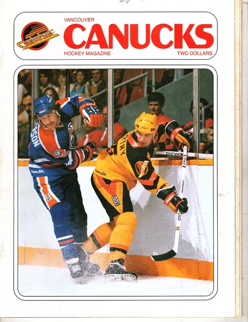 1981 - EDMONTON Oilers [Gretzky] vs Vancouver Canucks program $10.00 ...