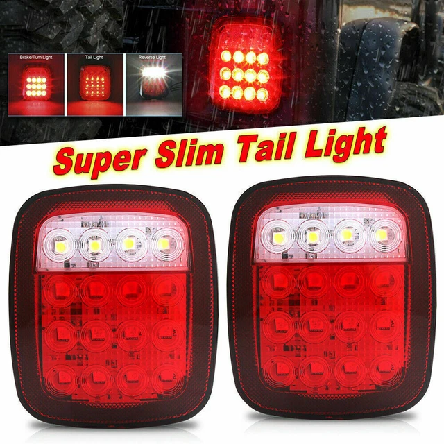 PAIR LED TAIL Light Rear Brake Turn Reverse For Jeep Wrangler TJ CJ YJ ...