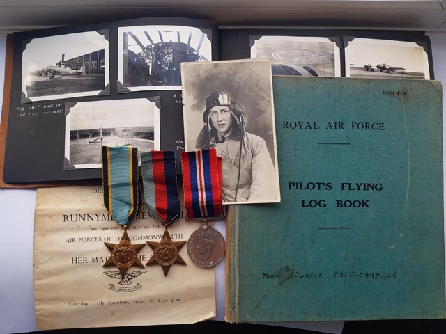 WW2 RAF PILOTS Log Book,Medals,Air Crew Europe Star,Photo Album,Killed ...