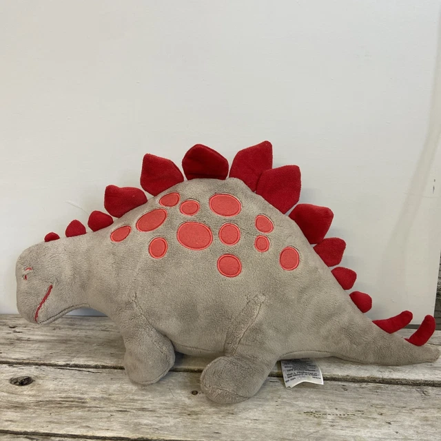 LAURA ASHLEY DINOSAUR Stegosaurus Grey Red Plush Kids Soft Toy 17 inch ...