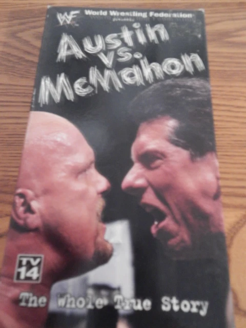 WWF VINTAGE VHS Tape Attitude Era Steve Austin Vs. Vince Mcmahon Rare ...