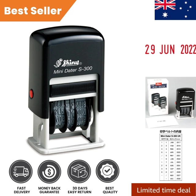VERSATILE SELF-INKING MINI Date Stamp - Perfect for Organizing ...