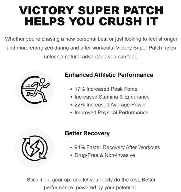 SUPER PATCH VICTORY 💪 10 Patches Test Set | Athletic performance EUR 33 ...