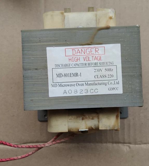 TRANSFORMADOR DE MICROONDAS MD-801EMR-1 para microondas CANDY. Modelo MIC 201 EX EUR 39,00 ...