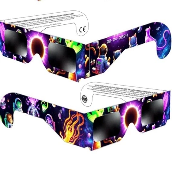 SOLAR ECLIPSE GLASSES 2024 AAS Approved - ISO 12312-2 & CE Certfied $13 ...