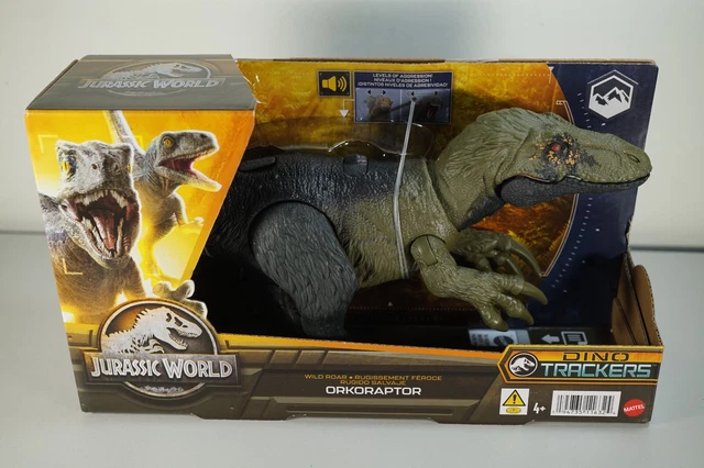 JURASSIC WORLD DINO Trackers Roar Velociraptor Orkoraptor Dinosaur ...