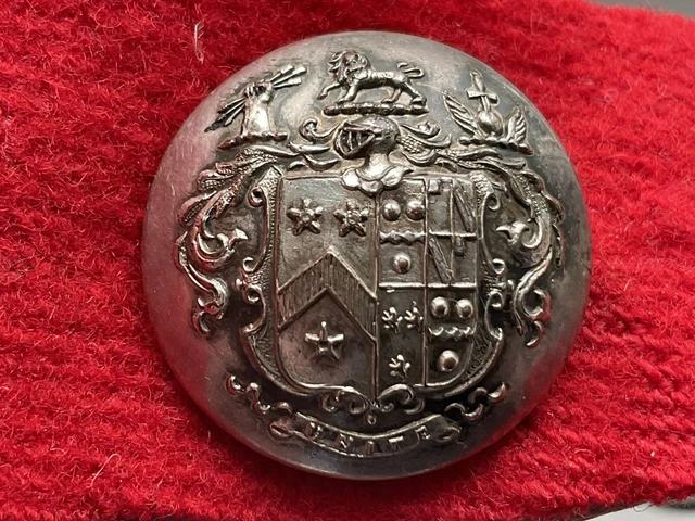 RARE LIVERY BUTTON , Triple Crest Above Helm Family Coat Of Arms Brodie ...