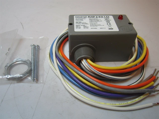 FUNCTIONAL DEVICES INC / RIB RIB2401D Enclosed Pre-Wired Relay 10A ...