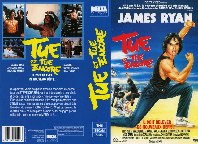 JAQUETTE VIDEO(SEUL SANS vhs)-TUE ET TUE ENCORE-DELTA VIDEO-JAMES RYAN ...