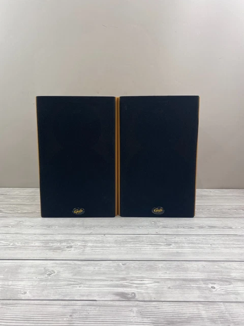 2X GALE GOLD Monitor Bookshelf Speakers 15-100W Hi-Fi Stereo Bi-Wire ...