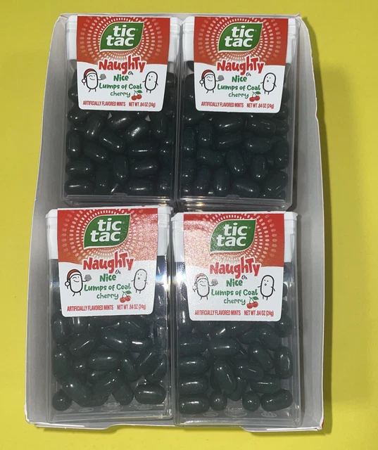 TIC TAC NAUGHTY or Nice LUMPS OF COAL CHERRY Lot of 12 Limited Edition ...