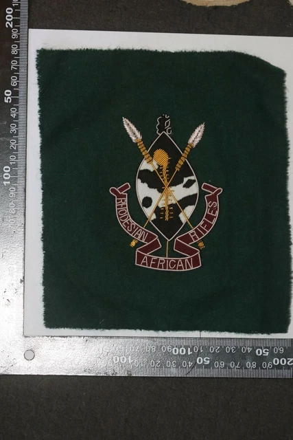 RHODESIA ARMY RHODESIAN African Rifles Bullion Wire Blazer Badge £25.00 ...