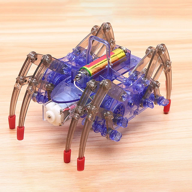 SPIDER ROBOT CHILDRENS Toy DIY Robot Kit Lightweight Electronic Spider ...