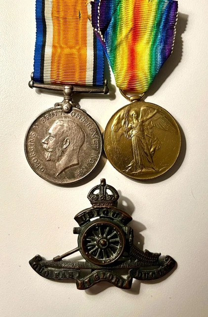 WW1 MEDALS. BYRON, Royal Garrison Artillery. Born Mow Cop, Congleton ...