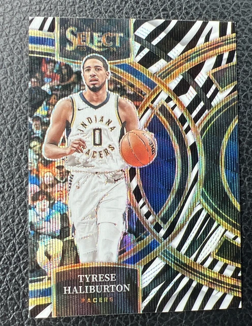TYRESE HALIBURTON 2023-24 Select NBA Zebra SSP Premier Level PACERS ...