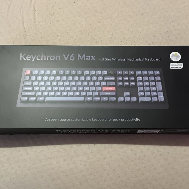 KEYCHRON V6 MAX Full Size Wireless Mechanical Keyboard read description ...