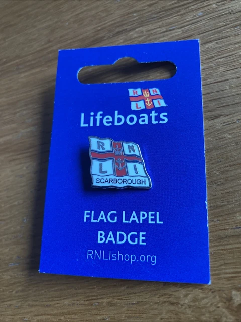 RNLI LIFEBOAT CHARITY Flag Pin Badge - Scarborough £6.00 - PicClick UK