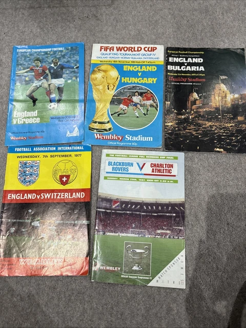FOOTBALL PROGRAMME BUNDLE X 5 European Championship World Cup Qualifier ...
