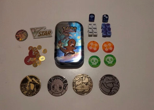 POKÉMON TRADING CARD Game Charmander Tin, Coins, Damage Counters, Dice Bundle £4.00 - PicClick UK