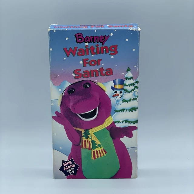 BARNEY WAITING FOR Santa VHS 1992 Video Tape Kids Christmas Sing Along ...