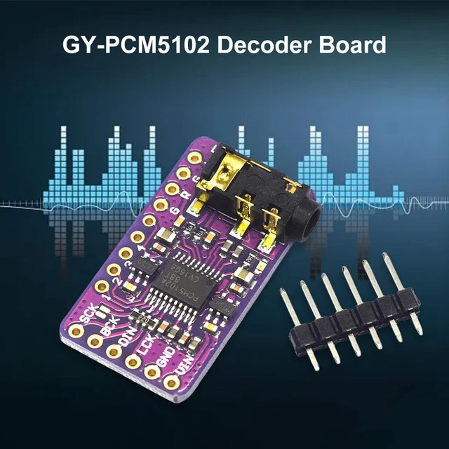 GY-PCM5102 DAC DIGITAL-ANALOG-KONVERTER-SPRACHMODUL I2S IIS für ...