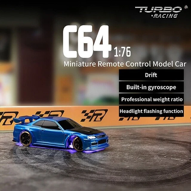 TURBO RACING C64 1/76 Full Scale Mini Remote Control Drift RC Car With ...