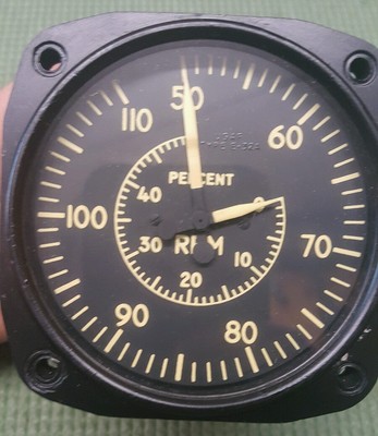 GAS TURBINE JET engine n1 tachometer indicator gauge percent speed £401 ...