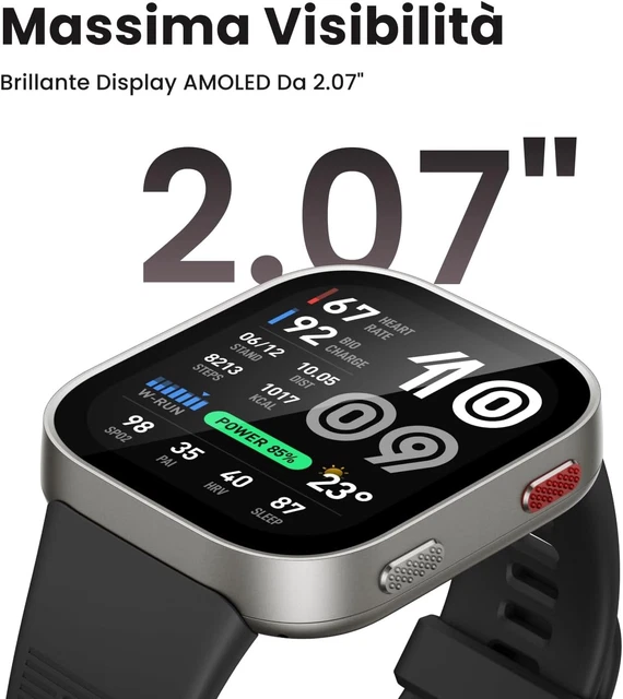 AMAZFIT BIP MAX 50mm Smartwatch, Display AMOLED da 2.07", Autonomia ...