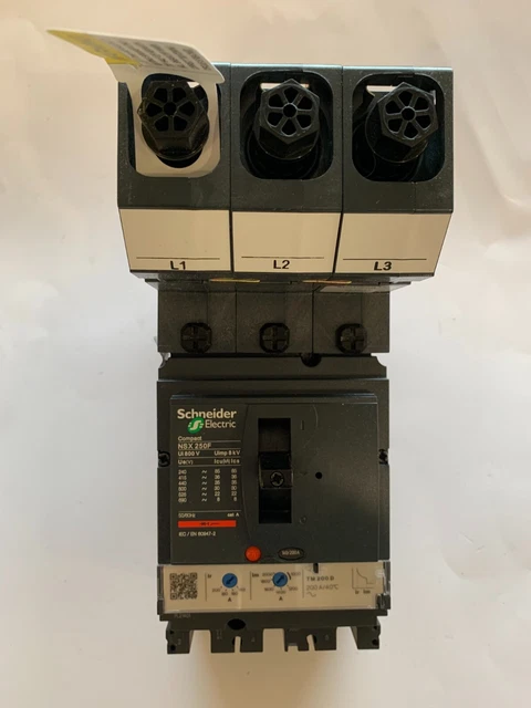 SCHNEIDER 200A MCCB Merlin Gerin Compact Nsx 3 Pole 3 Phase 140A - 200A ...