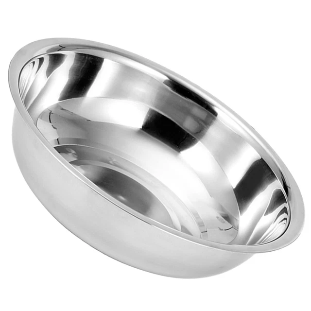 ROUND METAL WASHING up Bowl Deep Mixing Stainless Steel Basin £11.55 ...