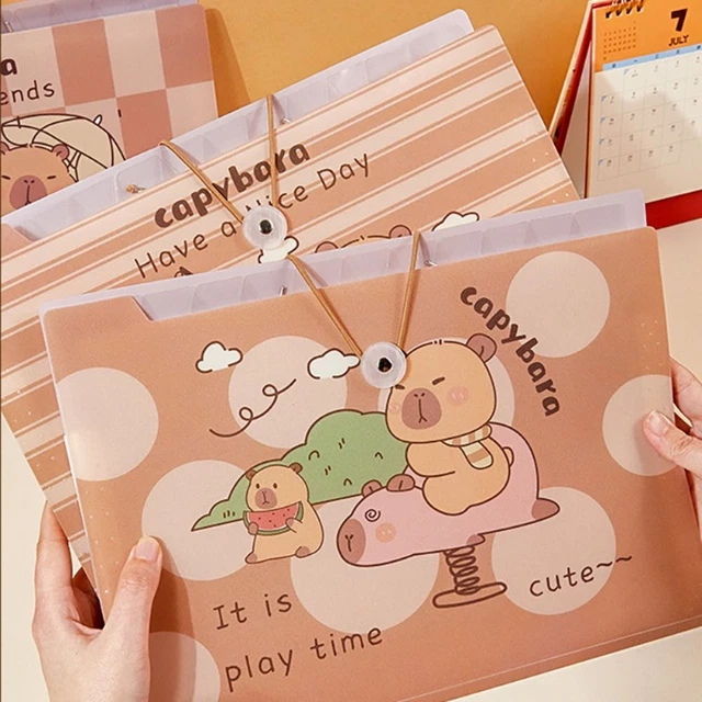 WATERPROOF TEST PAPER Storage Folder Capybara Document Bag Portfolio ...