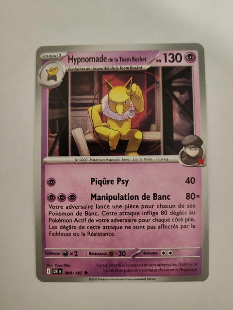 CARTE POKÉMON - Hypnomade de la Team Rocket 080/182 - Rivalités ...