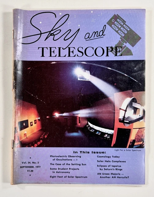 1977 SEP SKY & TELESCOPE Modern Cosmology SOLAR HALO COMPLEXES Iapetus ...
