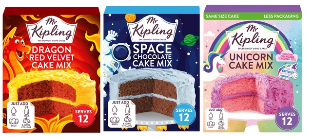 MR KIPLING CAKE Mix 400g Dragon/Unicorn/ Space Cake Mix Multipack £7.99 ...