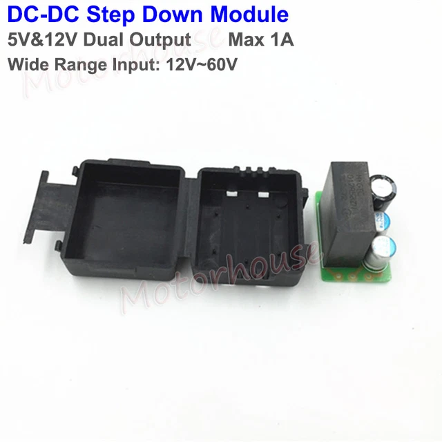DC-DC BUCK STEP Down Converter 5V 12V 1A Dual Output Mini Power Supply ...