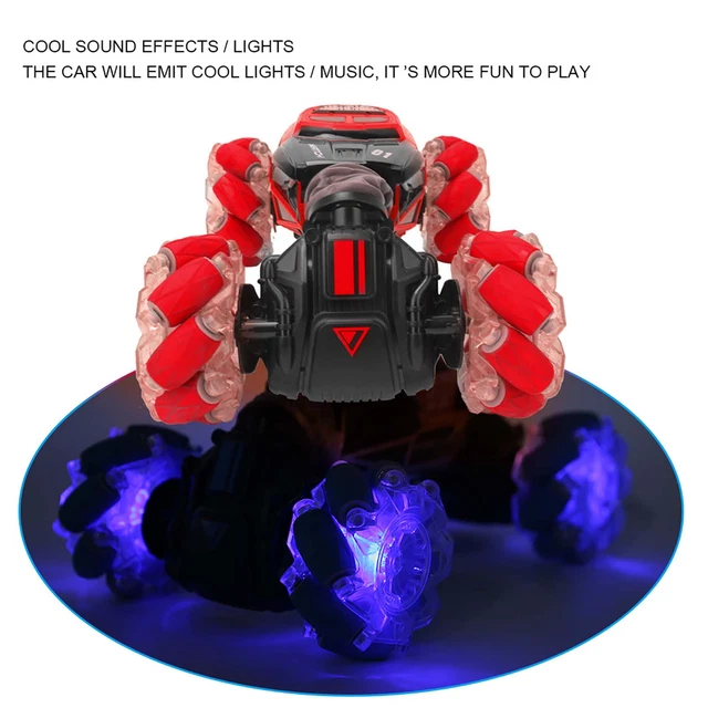 (RED)ELECTRIC REMOTE CONTROL 4-Wheel Stunt Car Toy Sensor 1:16 UD21 GH ...