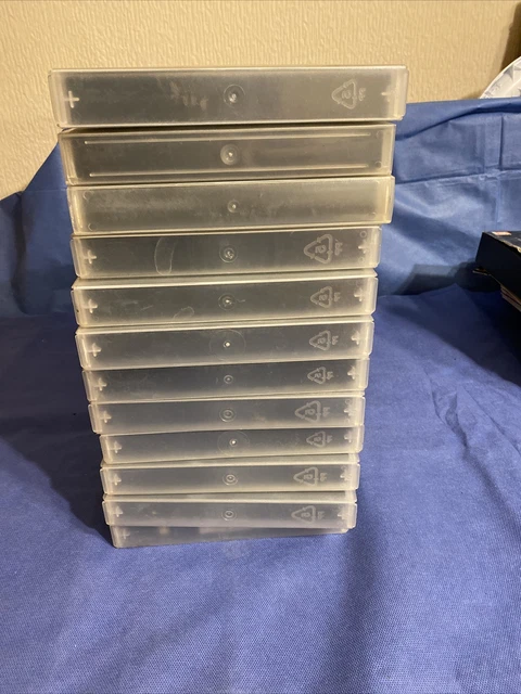 12 VIDEOCASSETTE VHS vuote usate joblot in custodie in plastica EMI ...