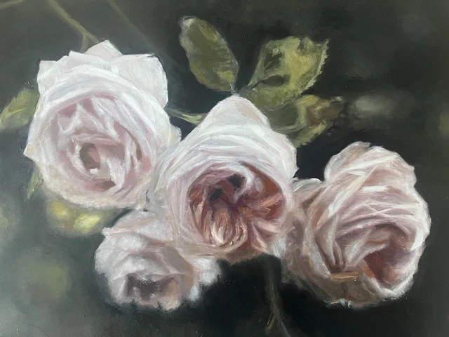 ÖLGEMÄLDE ORIGINAL ROSENZWEIG 29,7x42cm Gerahmt Signiert EUR 109,00 - PicClick DE