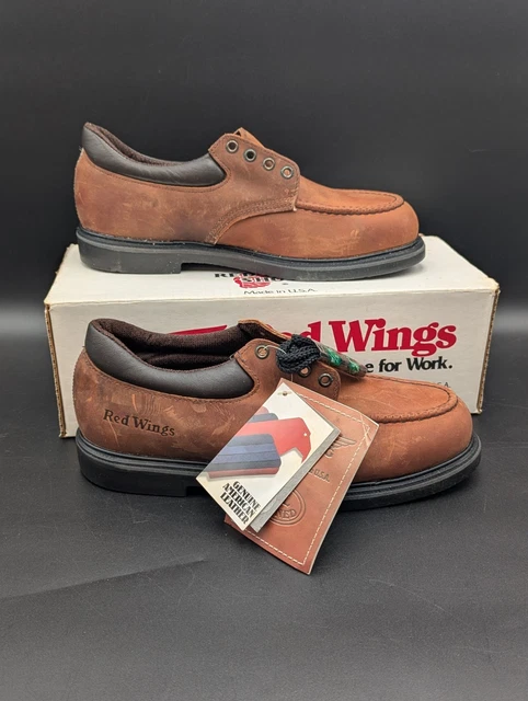 NEW WITH TAGS NOS RED WING Moc-Toe Oxford Shoes Super Sole 10.5 D Brown ...