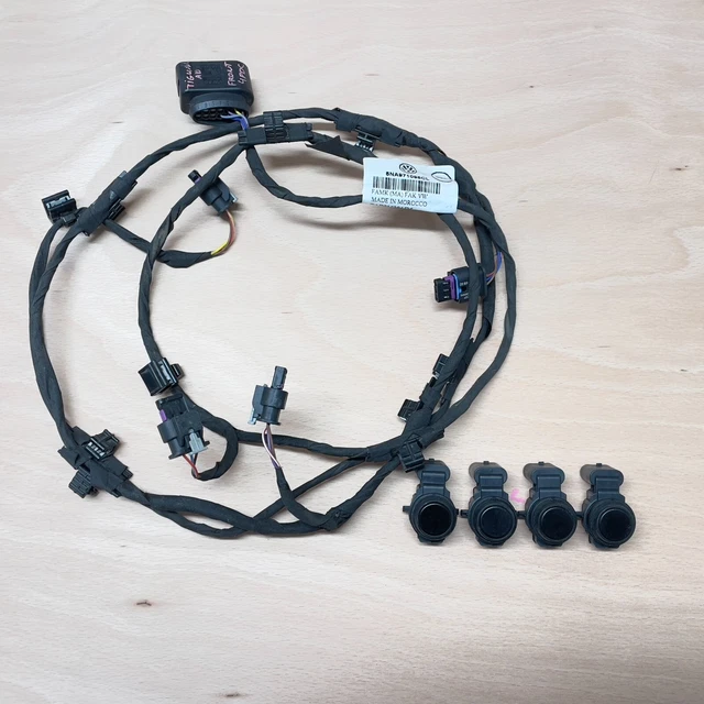 NEW GENUINE VW Tiguan AD MK2 Parking Sensor Loom + Sensors Front Bumper ...