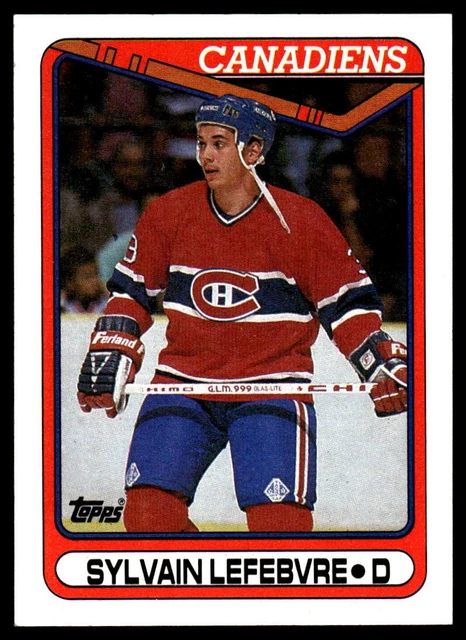 1990-91 TOPPS #159 Sylvain Lefebvre Montréal Canadiens recrue hockey carte EUR 2,23 - PicClick FR