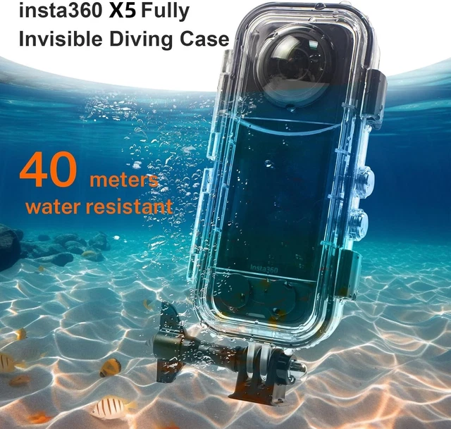 INVISIBLE DIVE CASE Compatible for Insta360 X5, Waterproof Case Diving ...