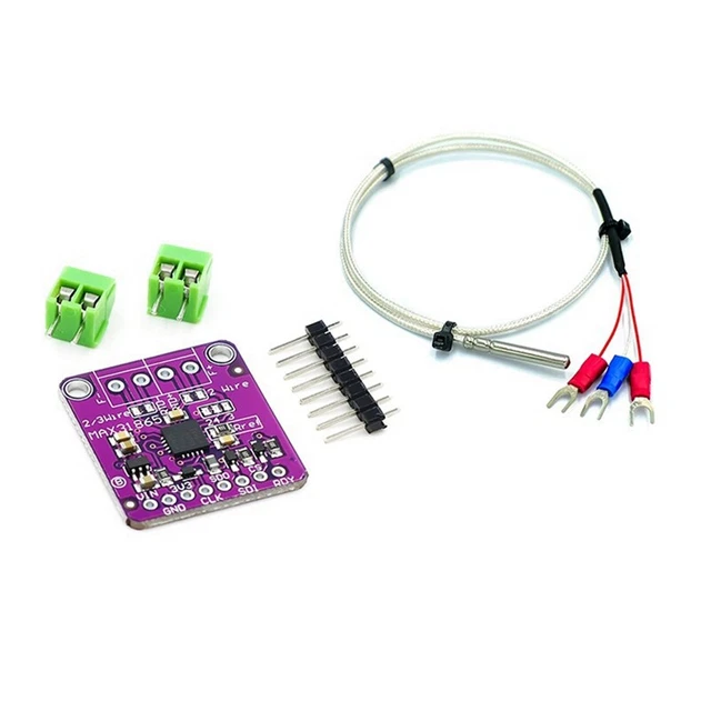MAX31865 PT100/PT1000 TEMPERATURE Sensor Module Temperature Amplifier ...