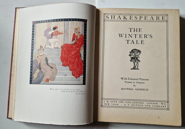THE WINTERS TALE, William Shakespeare, Illustrated by Maxwell Armfield ...