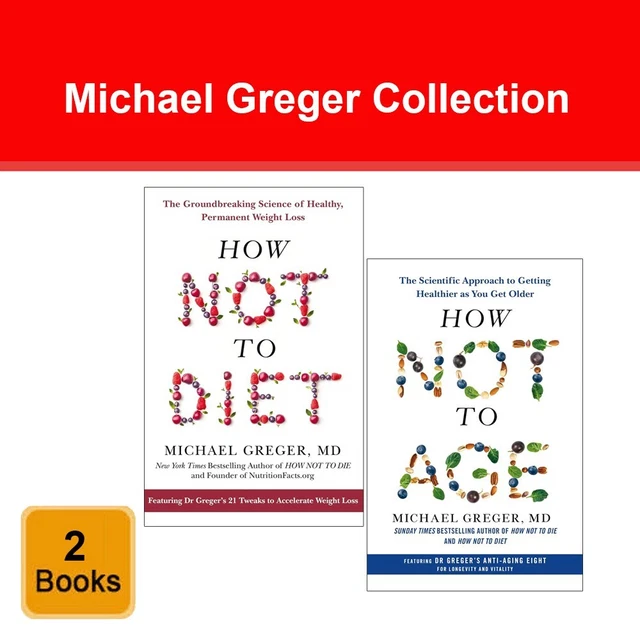 MICHAEL GREGER 2 Bücher Sammlung Set How Not to Age, How Not to Diet ...