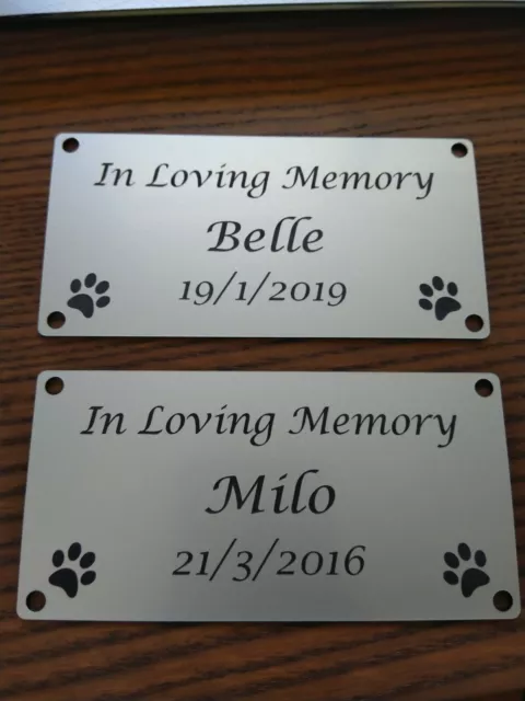 PERSONALISED PET MEMORIAL Plaque Grave marker Garden Memorial name ...