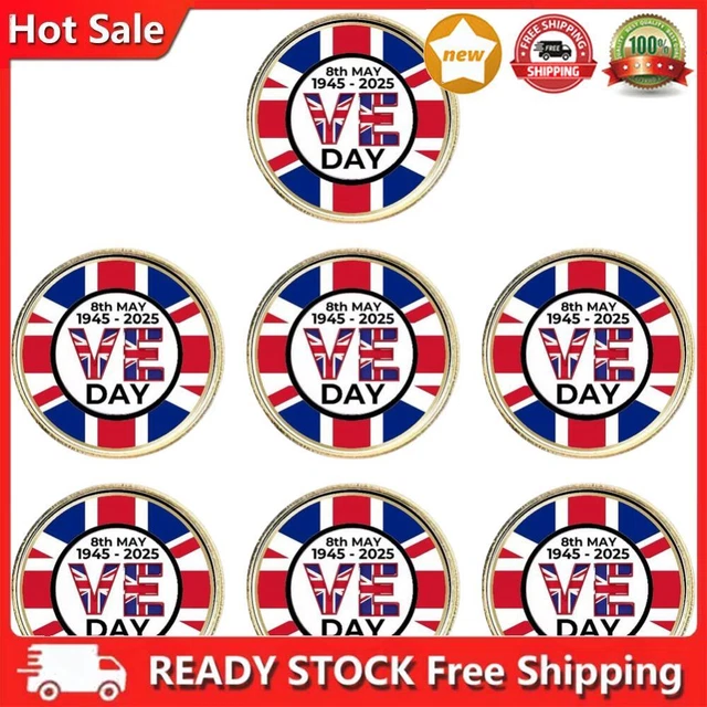 VE DAY 80TH Anniversary Pin Badge VE Day Badge VE Day 1945-2025 Lapel ...