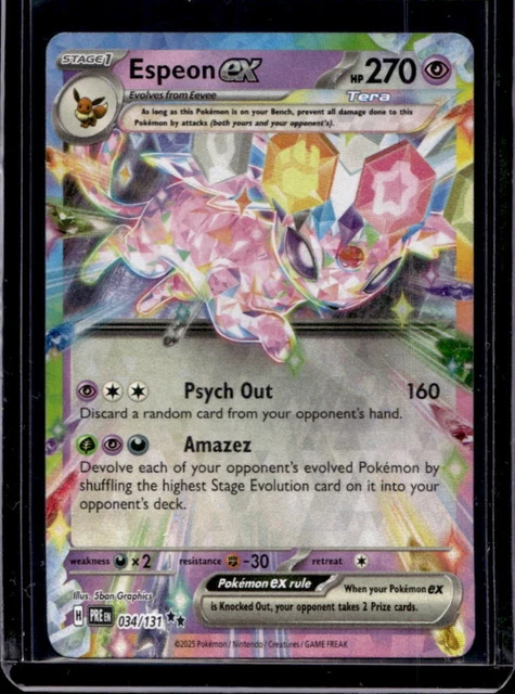 2025 POKEMON SV Prismatic Evolutions PRE EN Espeon ex #034/131 £0.74 ...